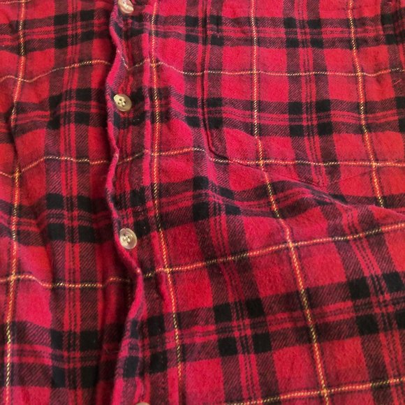 Foxfire | Shirts | Foxfire Red Flannel Button Up Shirt Plaid Lt | Poshmark